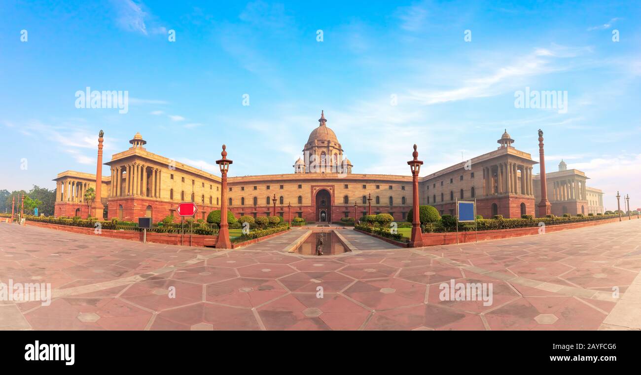 The Rashtrapati Bhavan, the Presidential palace in New Delhi, India ...