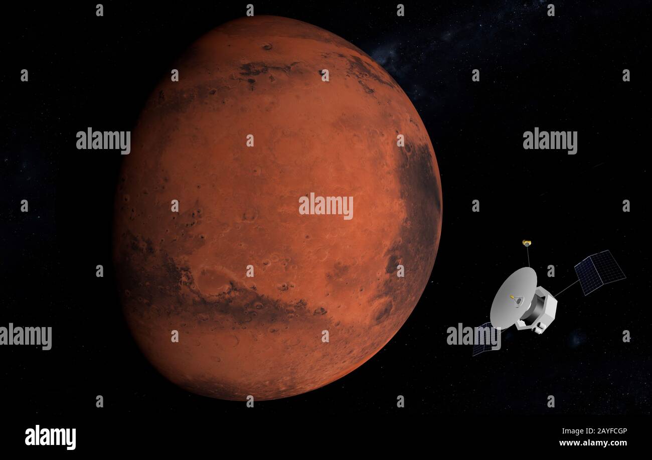 Red planet Mars - is a planet of the solar system. Interplanetary probe ...