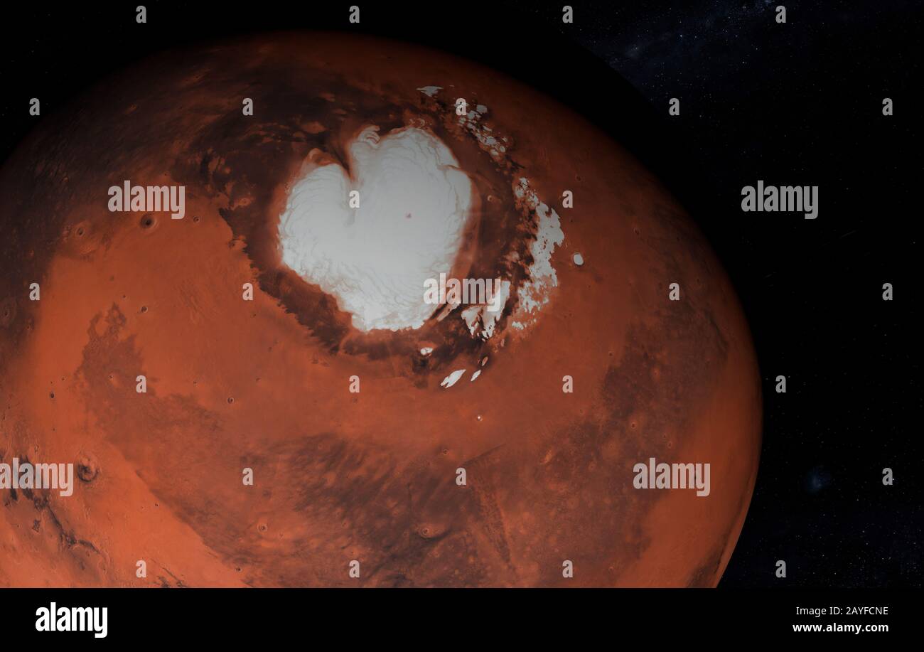Red planet Mars - is a planet of the solar system. Outer space ...