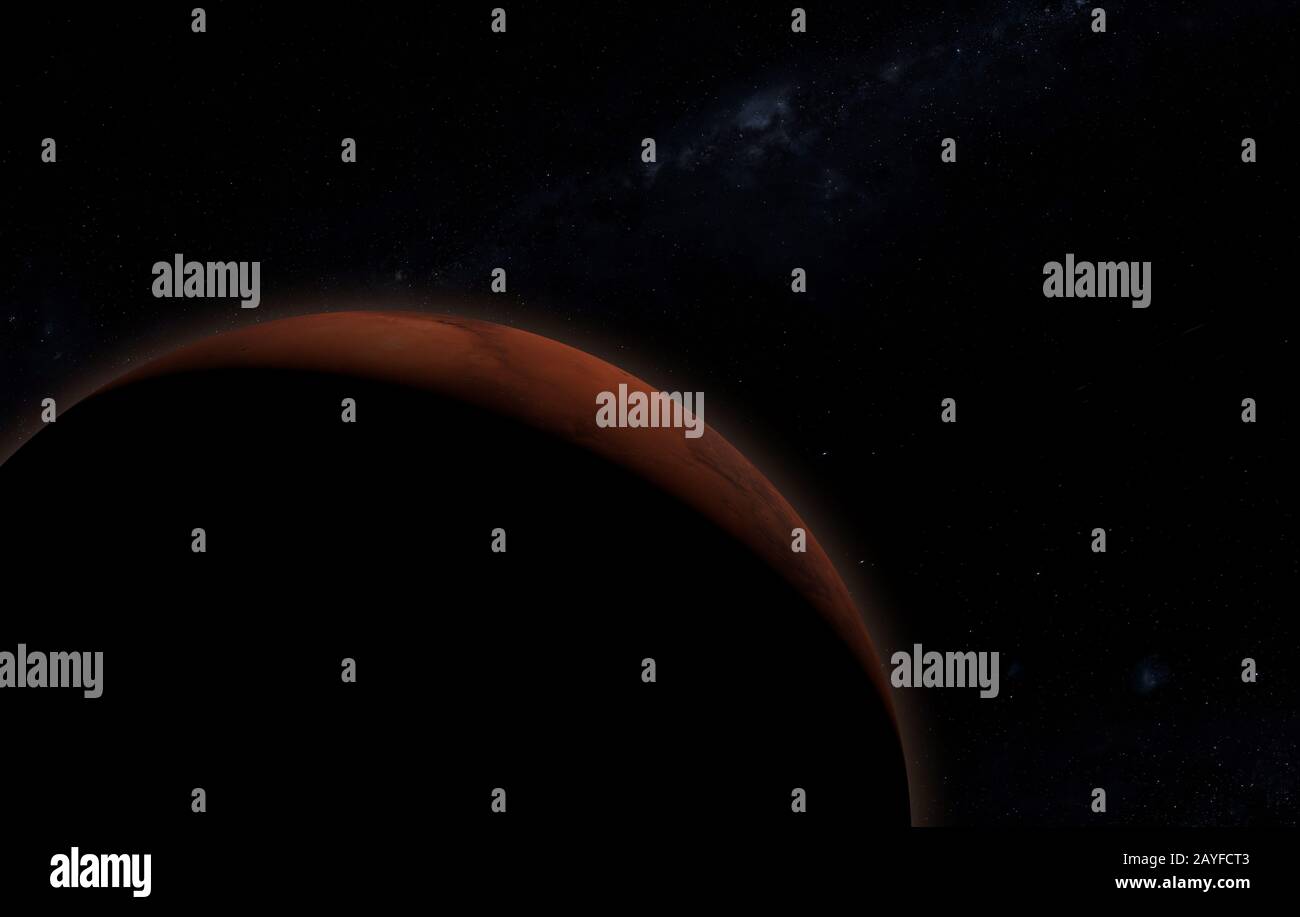 Red planet Mars - is a planet of the solar system. Outer space ...