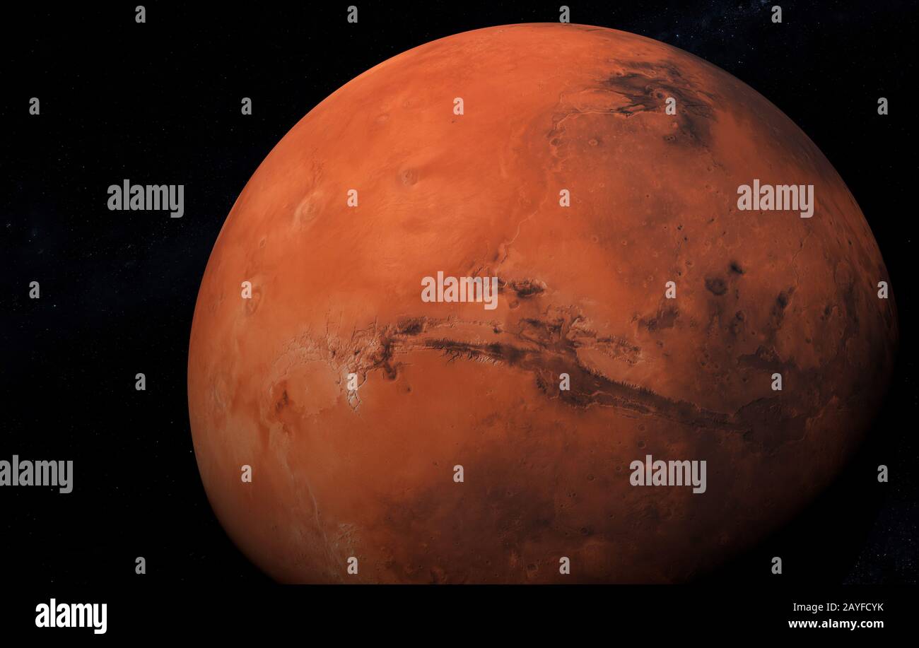 Red planet Mars - is a planet of the solar system. Outer space ...