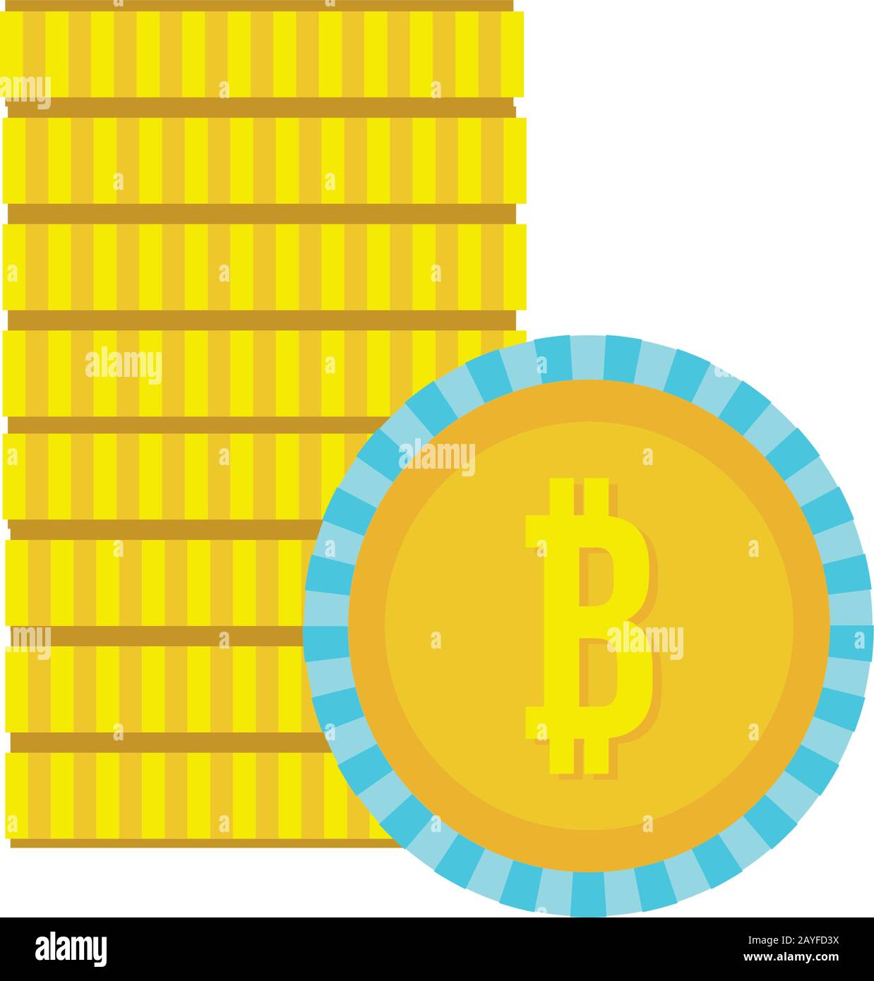 pile bit coins money flat style Stock Vector Image & Art - Alamy