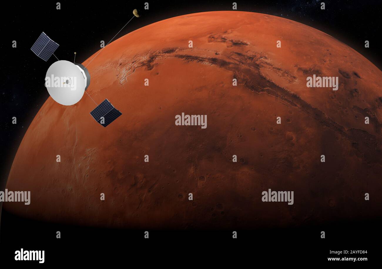 Red planet Mars - is a planet of the solar system. Interplanetary probe ...