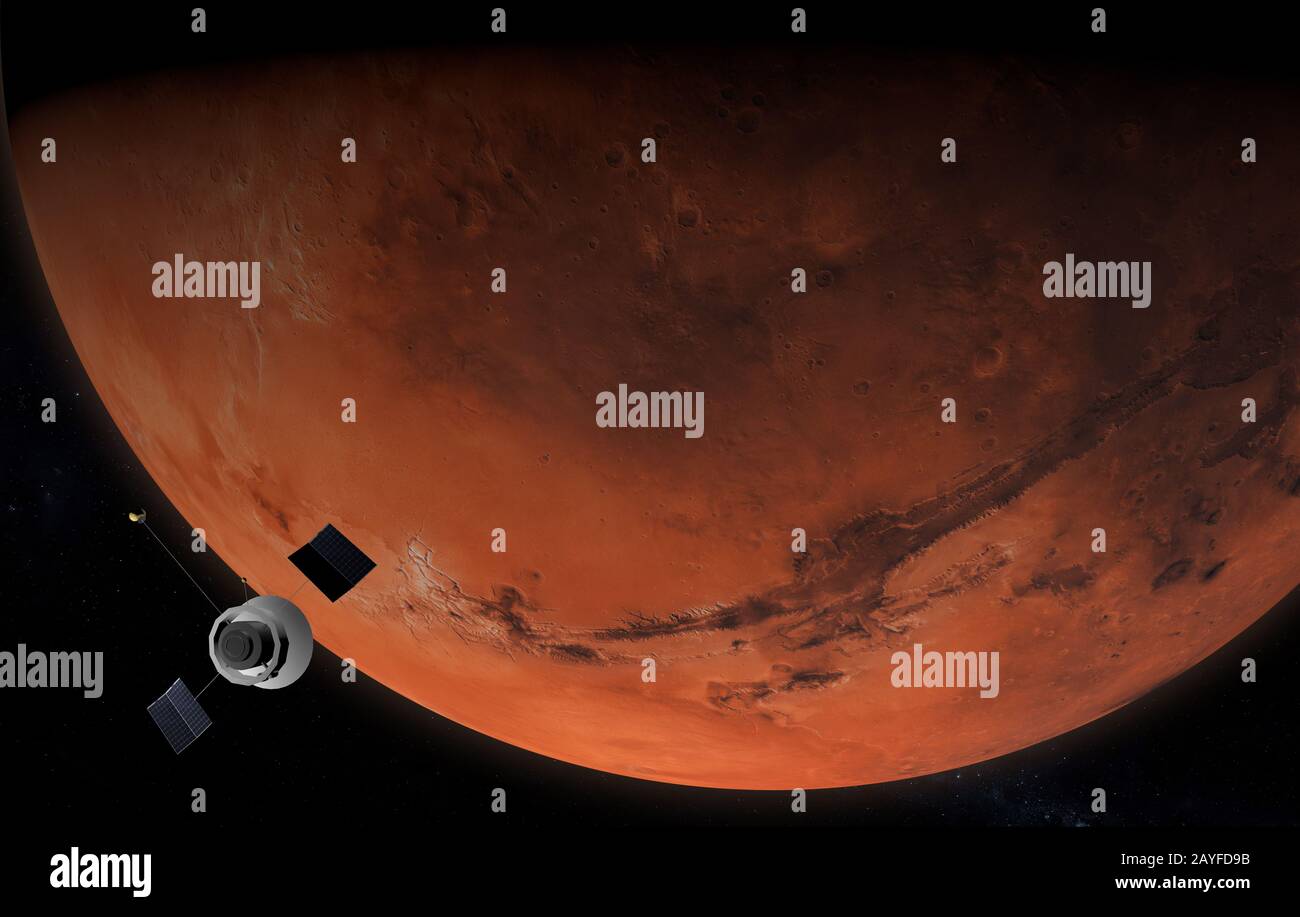 Red planet Mars - is a planet of the solar system. Interplanetary probe ...
