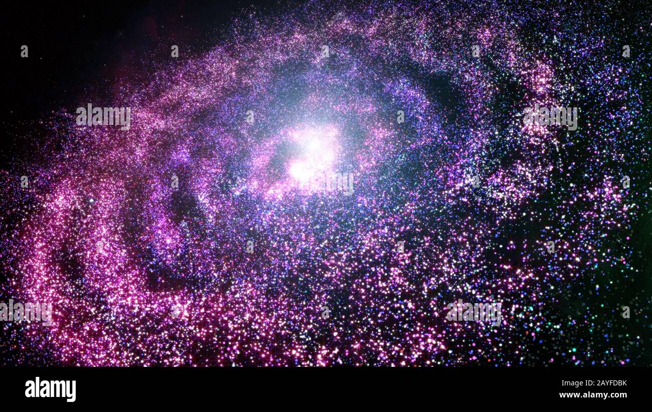 Amazing Planetary Spiral Nebula Galaxy 3D Illustration Stock Photo - Alamy