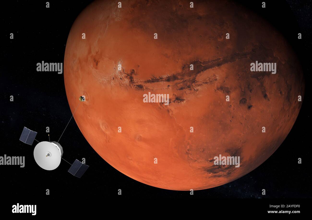 Red planet Mars - is a planet of the solar system. Interplanetary probe ...