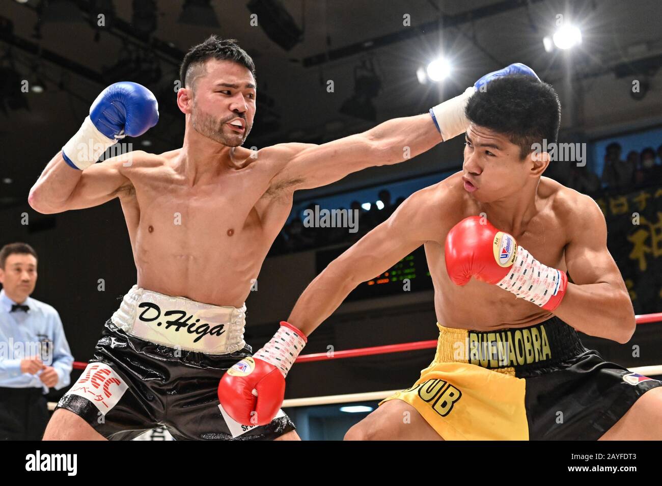 Tokyo, Japan. 13th Feb, 2020. (L-R) Daigo Higa (JPN), Jason Buenaobra ...