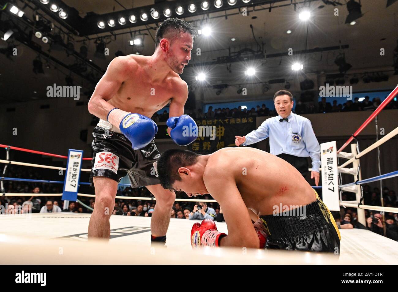 Tokyo, Japan. 13th Feb, 2020. (L-R) Daigo Higa (JPN), Jason Buenaobra ...