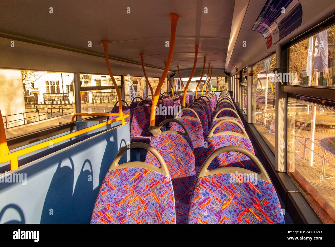 A brand new 100% electric Enviro 400 bus on display at the UK Bus ...