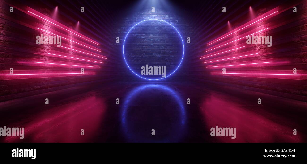 Red blue neon wall hi-res stock photography and images - Alamy