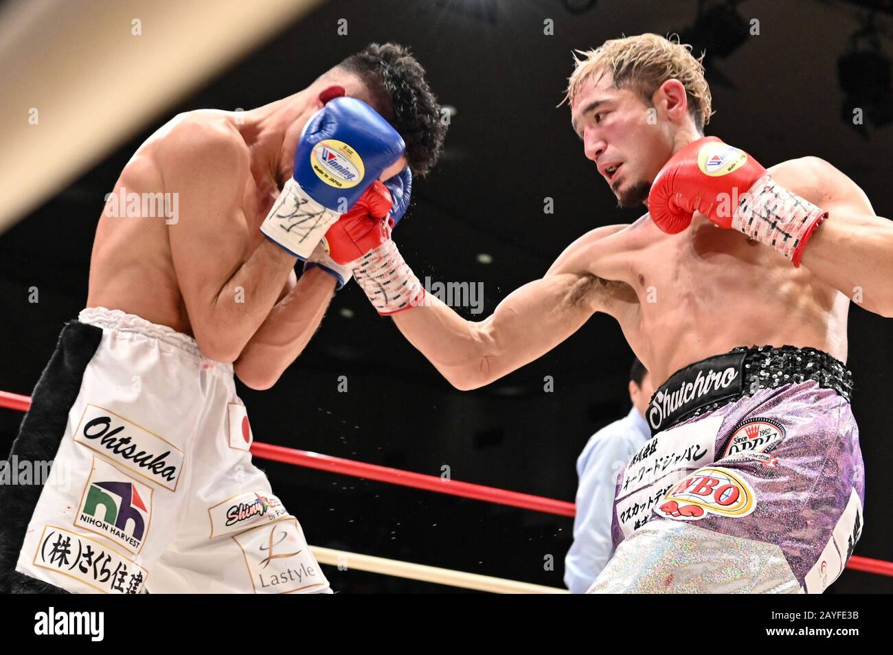 Tokyo, Japan. 13th Feb, 2020. (L-R) Izuki Tomioka, Shuichiro Yoshino ...