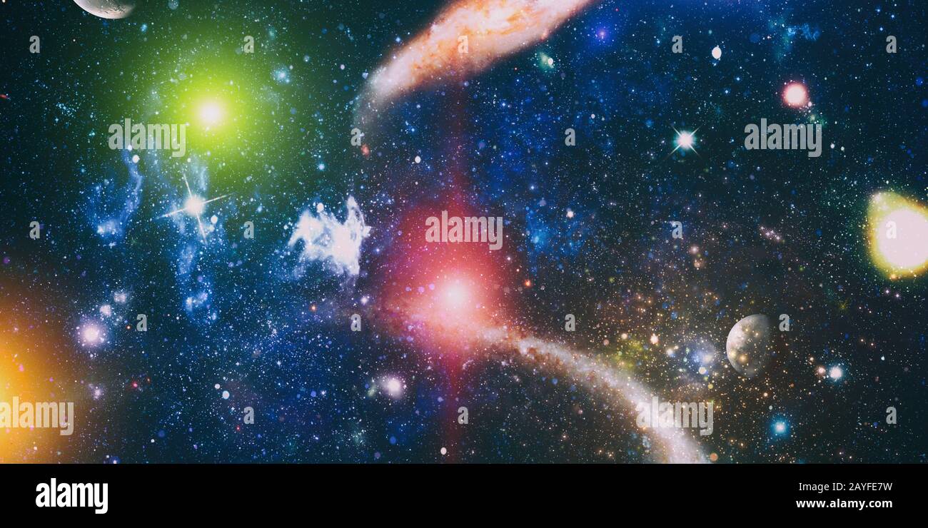 Star field in deep space many light years far from the Earth. Elements ...