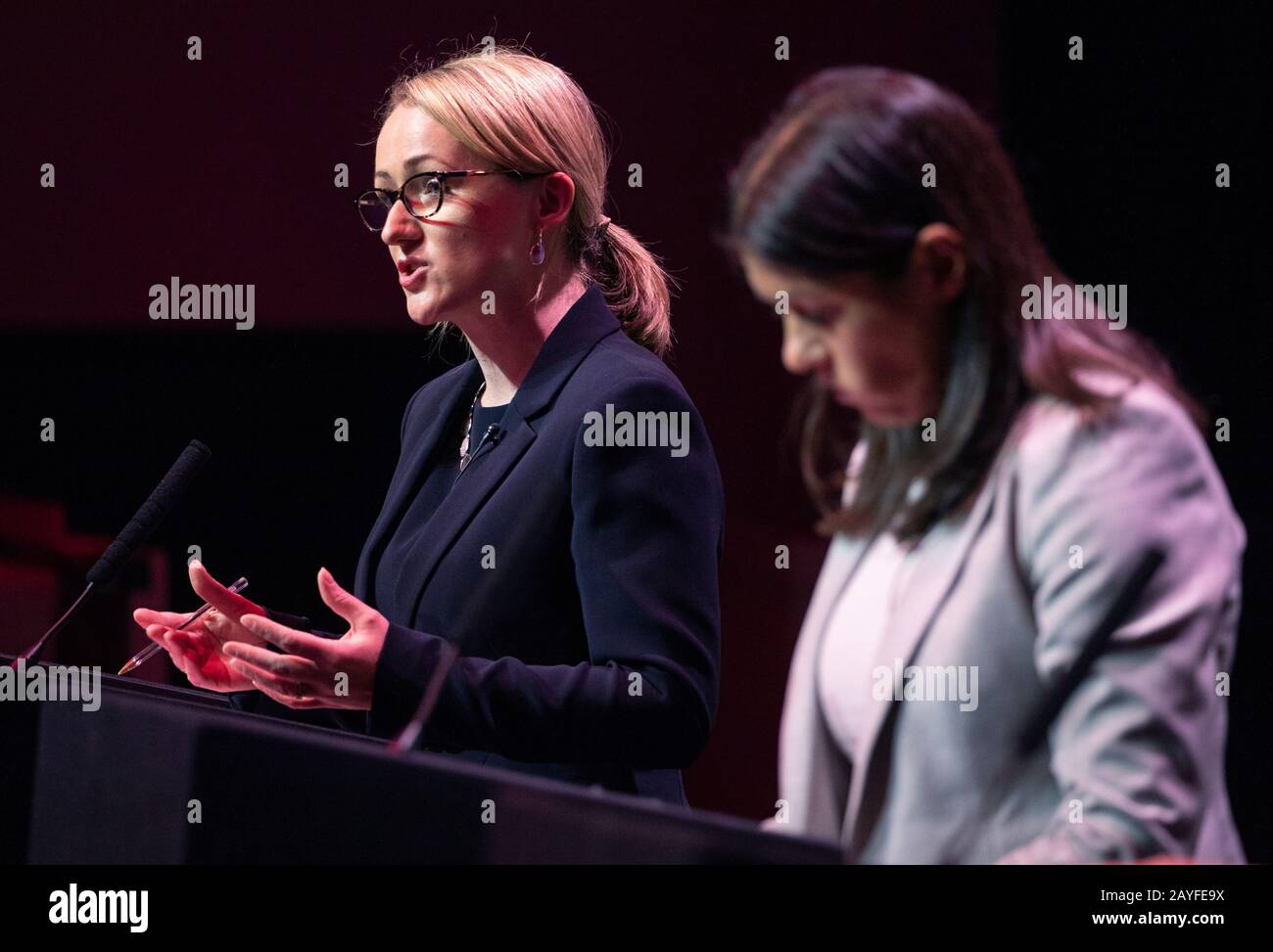 Labour leadership candidates rebecca long bailey left hi-res stock ...