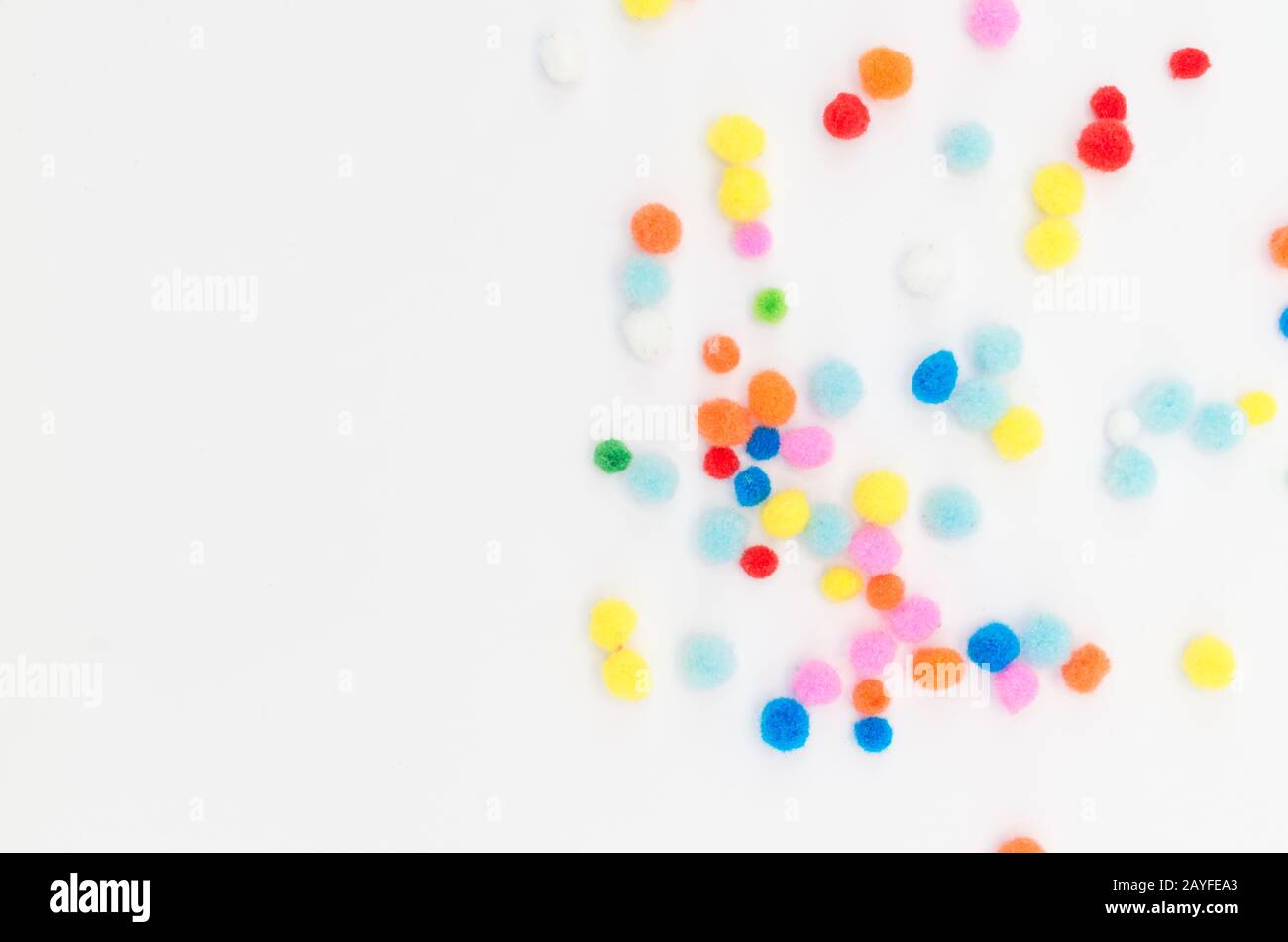 colored soft balls backdrop - top perspective Stock Photo - Alamy