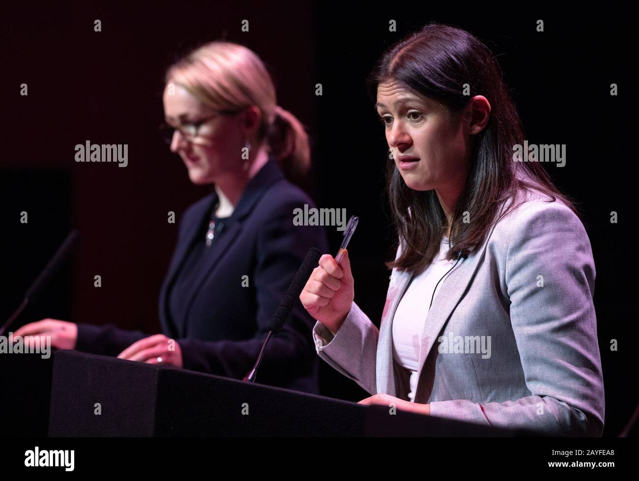 Labour leadership candidates Rebecca Long-Bailey (left), and Lisa Nandy ...