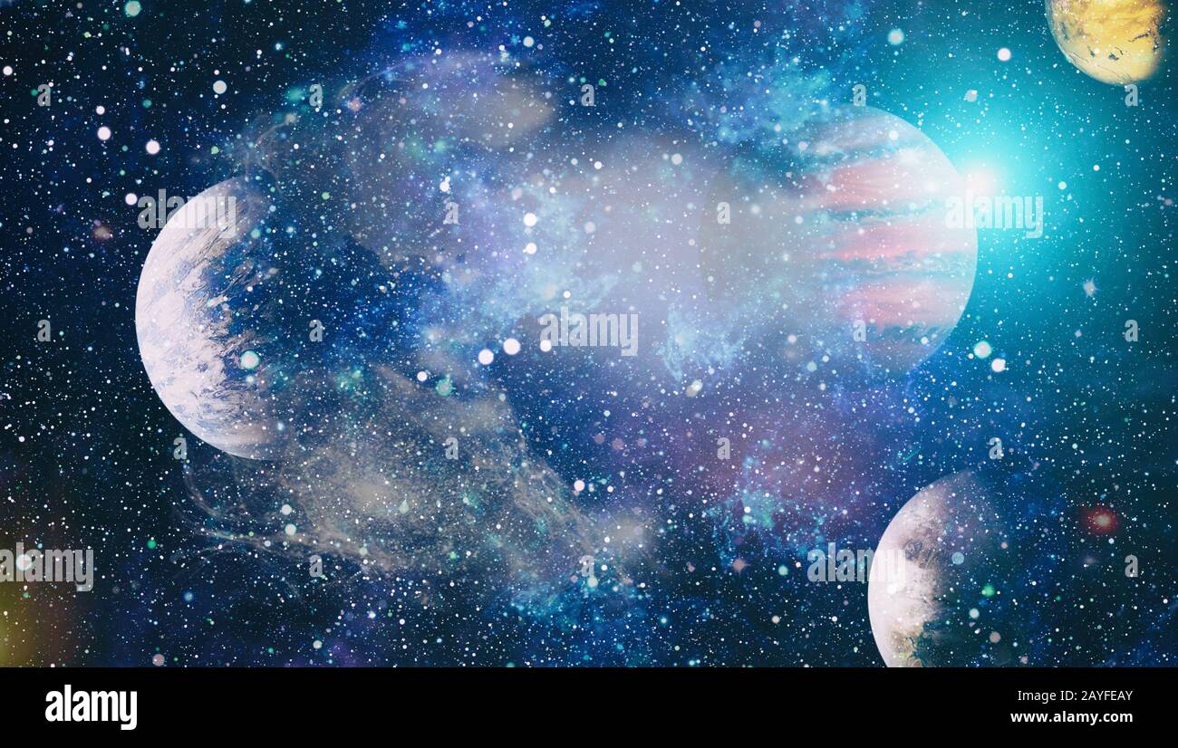 Space background with red nebula and stars. Elements of this image ...