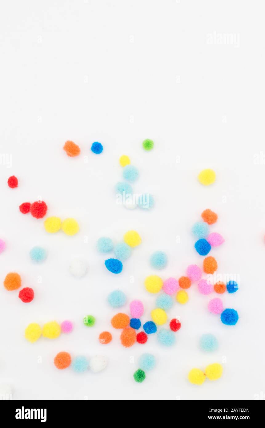 colored soft balls backdrop - top perspective Stock Photo - Alamy