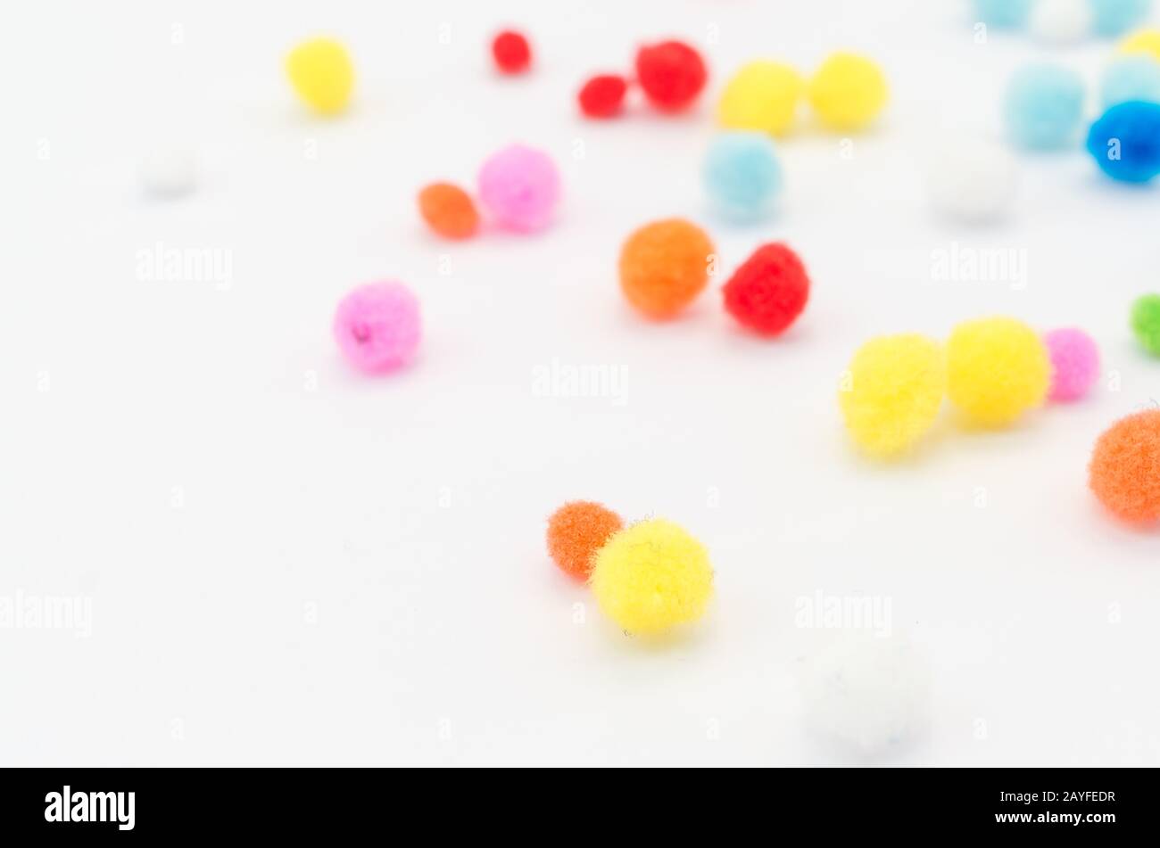 colored soft balls backdrop - top perspective Stock Photo - Alamy