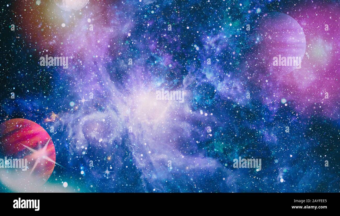 Space background with red nebula and stars. Elements of this image ...