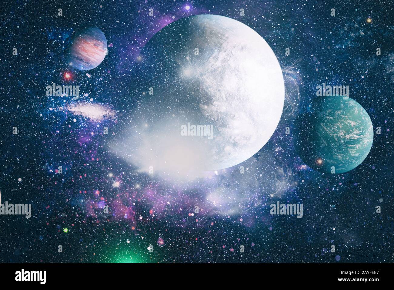 Space background with red nebula and stars. Elements of this image ...