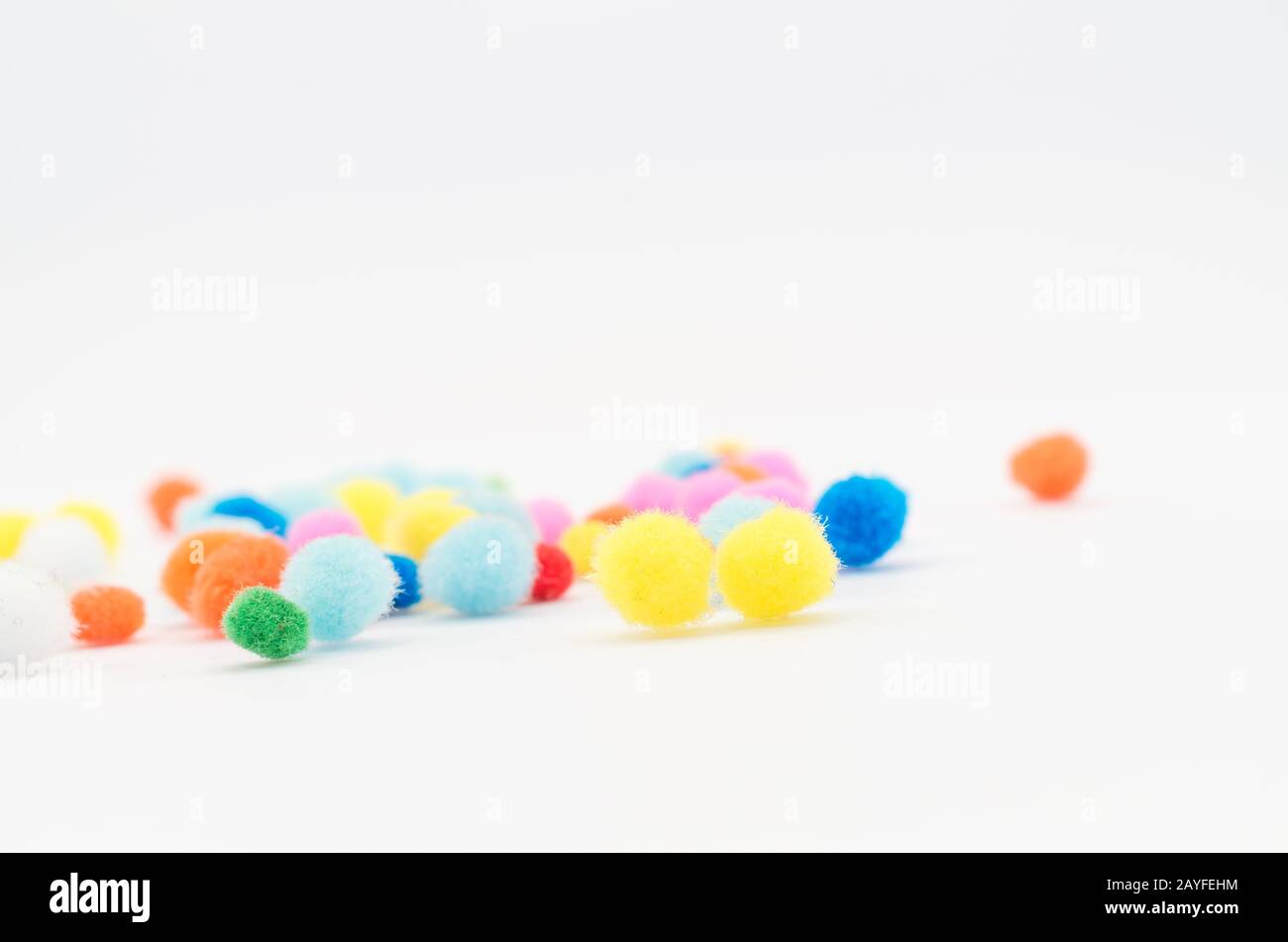 colored soft balls backdrop - top perspective Stock Photo - Alamy