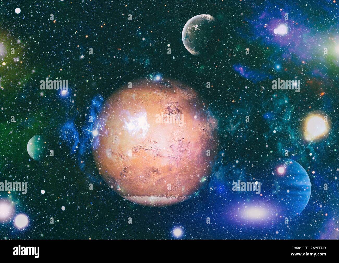 Star particle motion on black background, starlight nebula in galaxy at ...