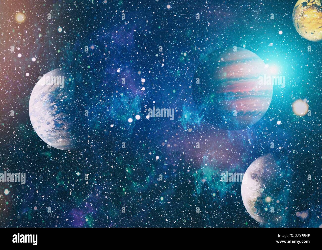 Space background with red nebula and stars. Elements of this image ...