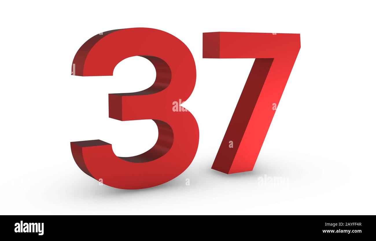 3d number 37 hi-res stock photography and images - Alamy