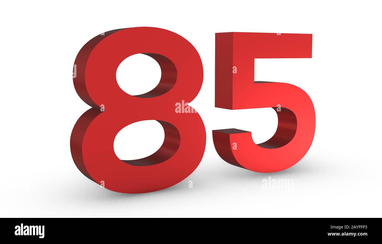 Numeral 85 eighty five isolated hi-res stock photography and images - Alamy