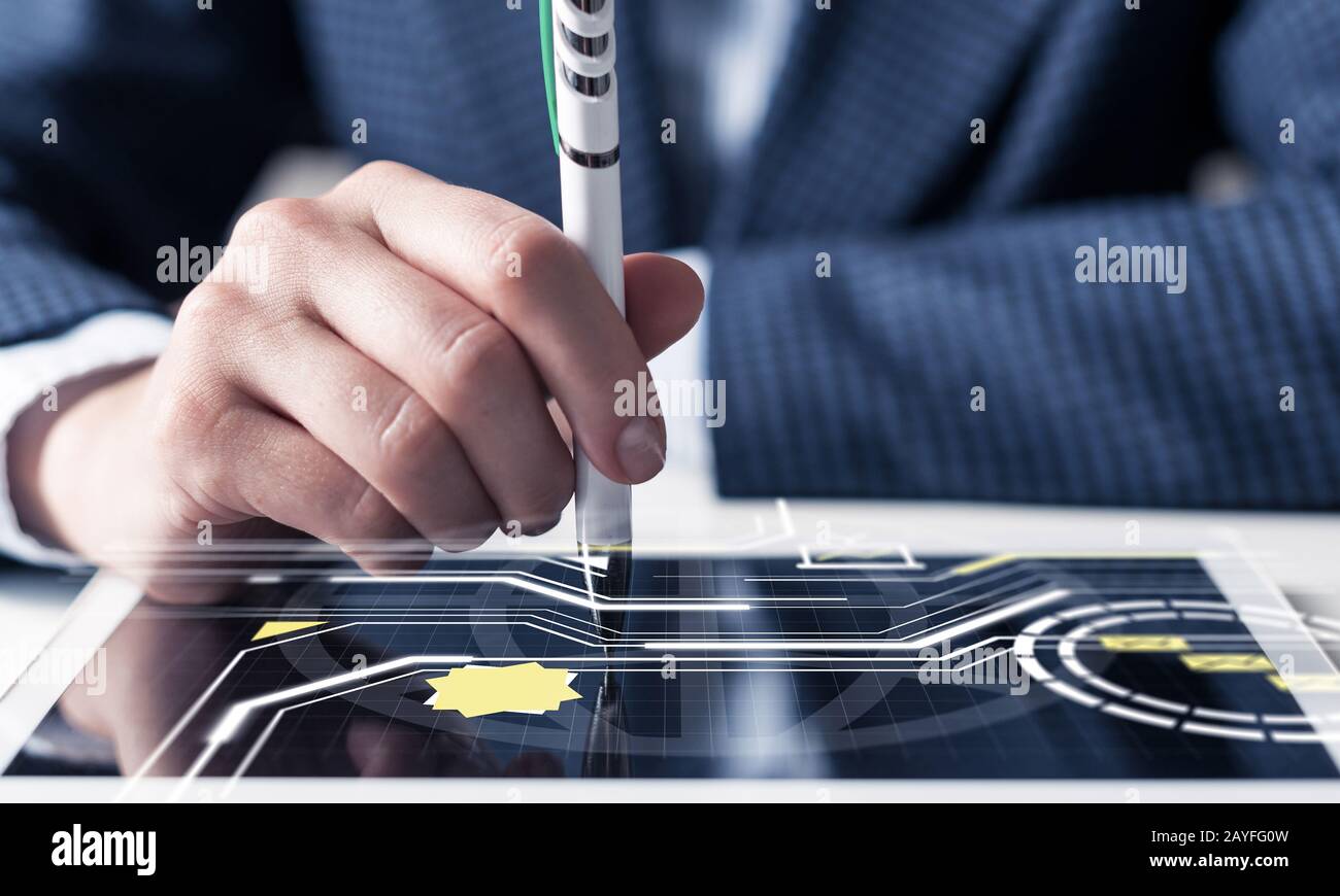 Digital technologies in modern business Stock Photo - Alamy