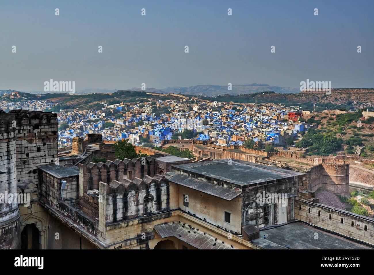 aerial view of Blue City Jodhpur, Rajasthan, India Stock Photo - Alamy