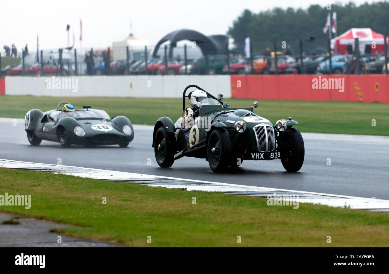 Steve Ward in a Frazer Nash Le Mans Rep, leads Andrew Smith in a Cooper ...
