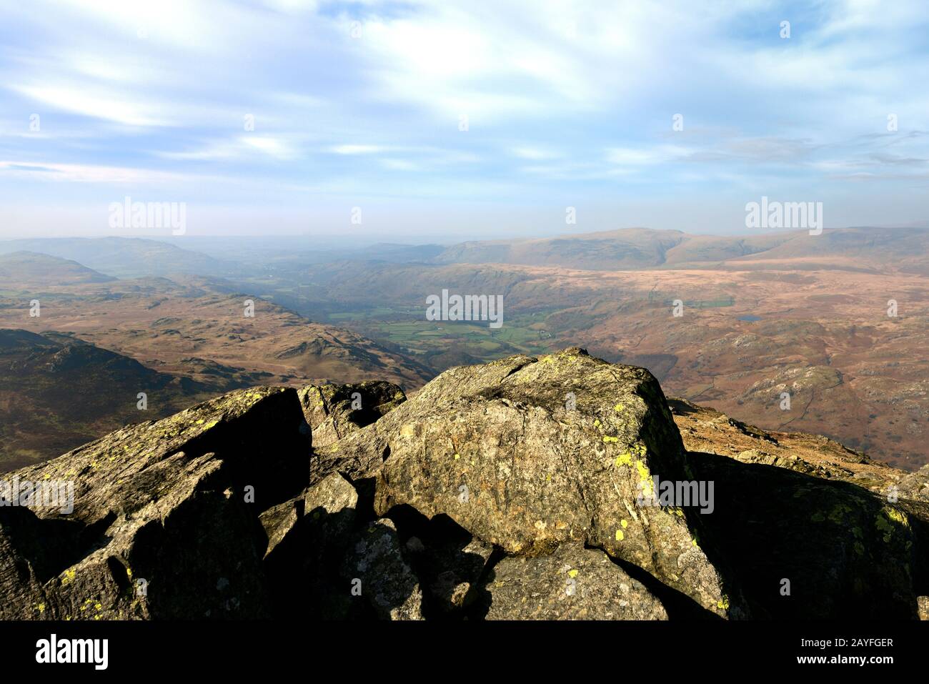 Harter Fell high above the Eskdale Fells Stock Photo - Alamy