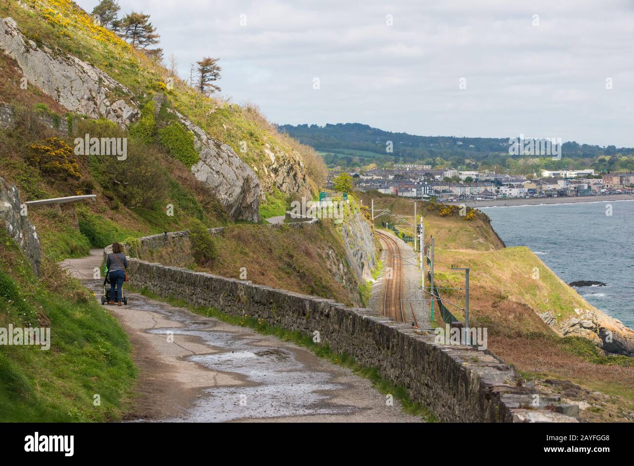 Bray cliff walk in County WIcklow Stock Photo - Alamy