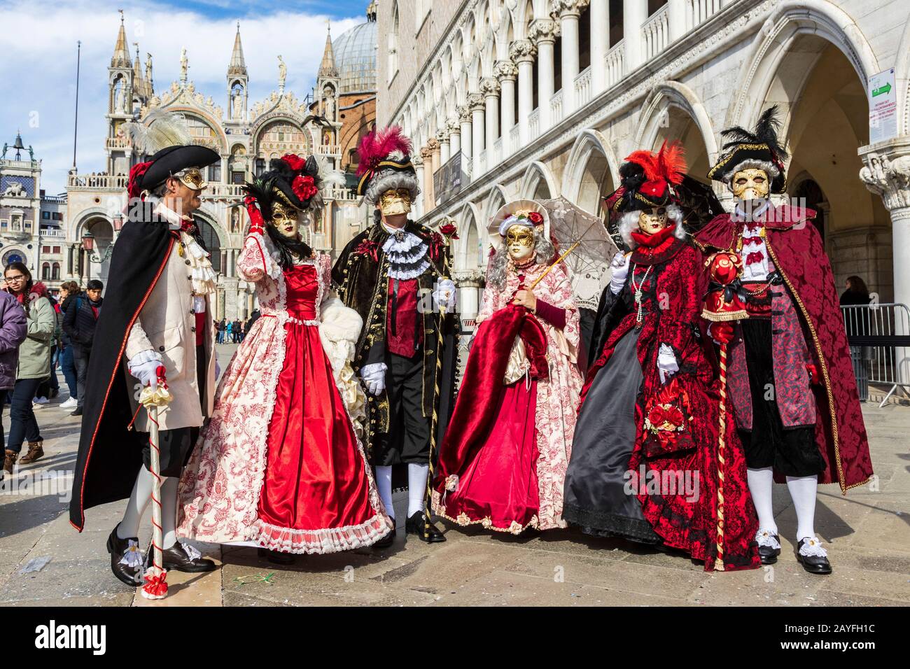 Venice, Italy. 15 February 2020. Carnival in Venice is in full swing ...