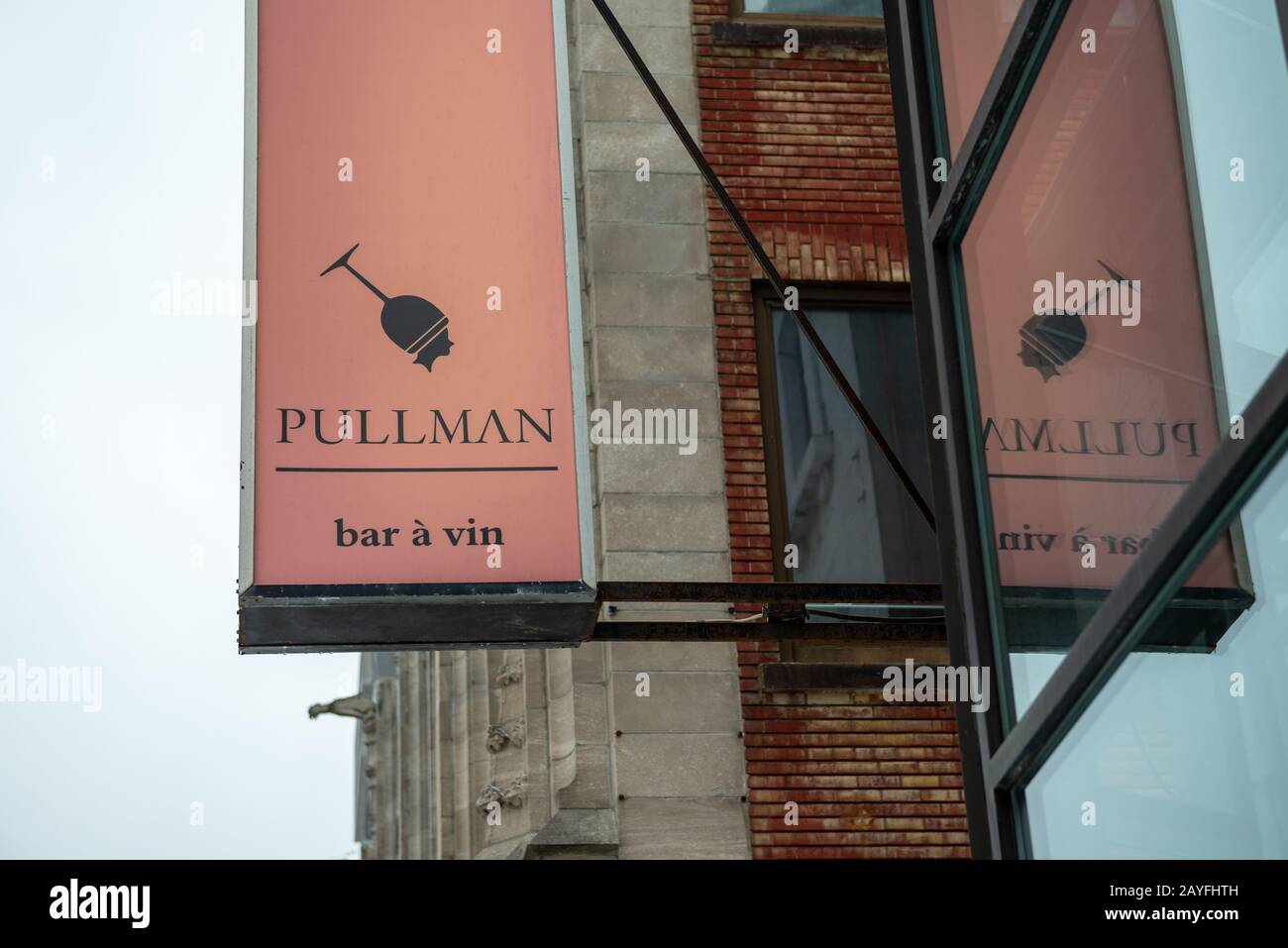 Montreal Quebec Canada January 12 2020: Pullman bar a Vin, Wine Bar ...