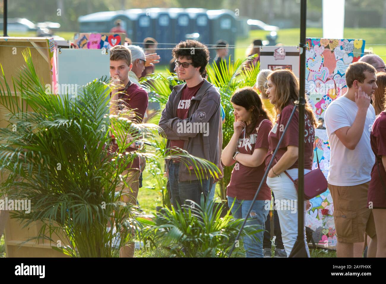 February 14, 2020, Parkland, Florida, U.S: MSD Alumni, students, and ...