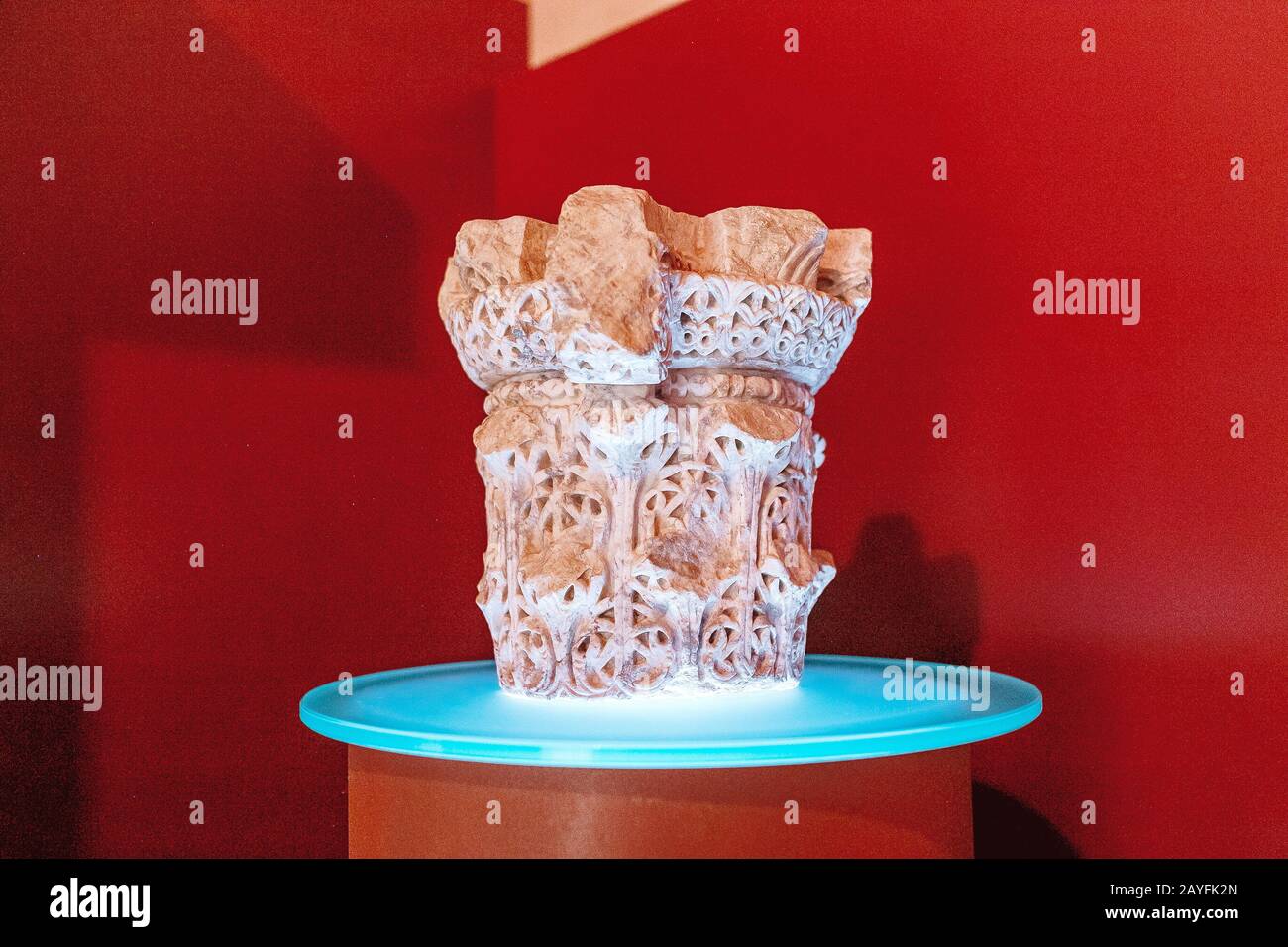 Typical exhibit in the historical and archaeological museum Stock Photo ...