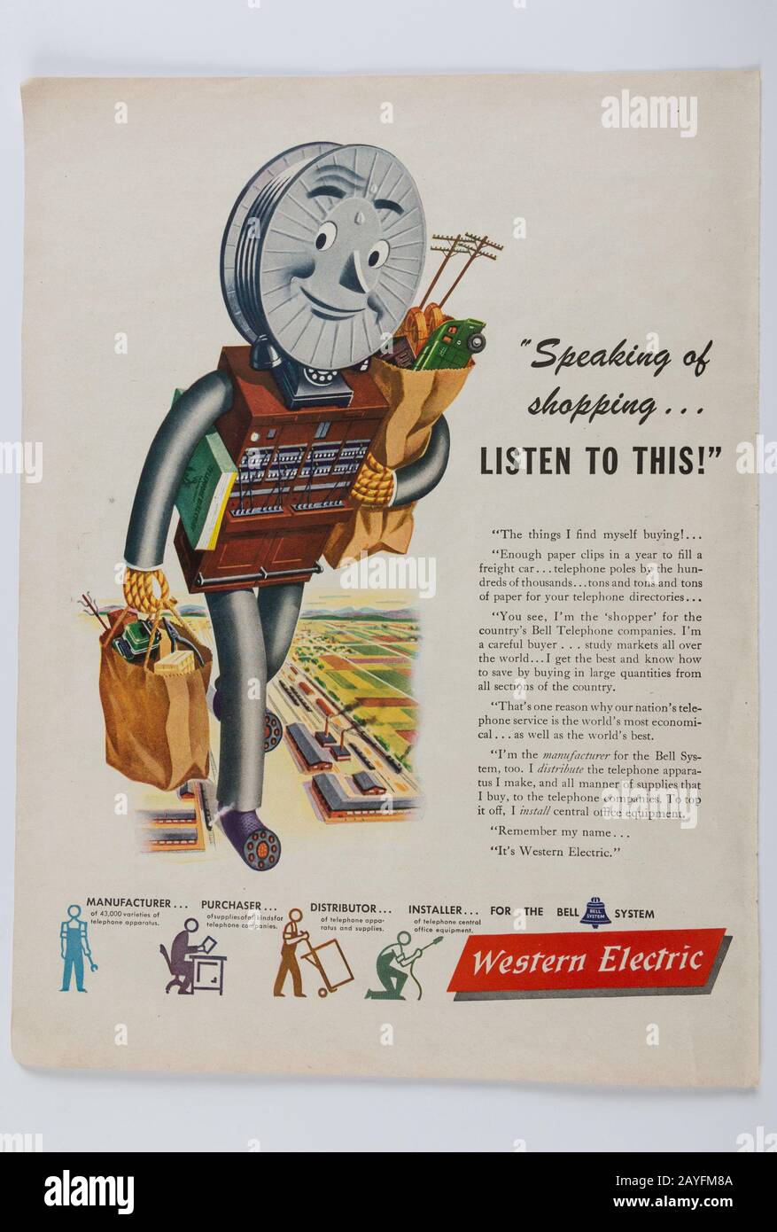 Western electric advert hi-res stock photography and images - Alamy