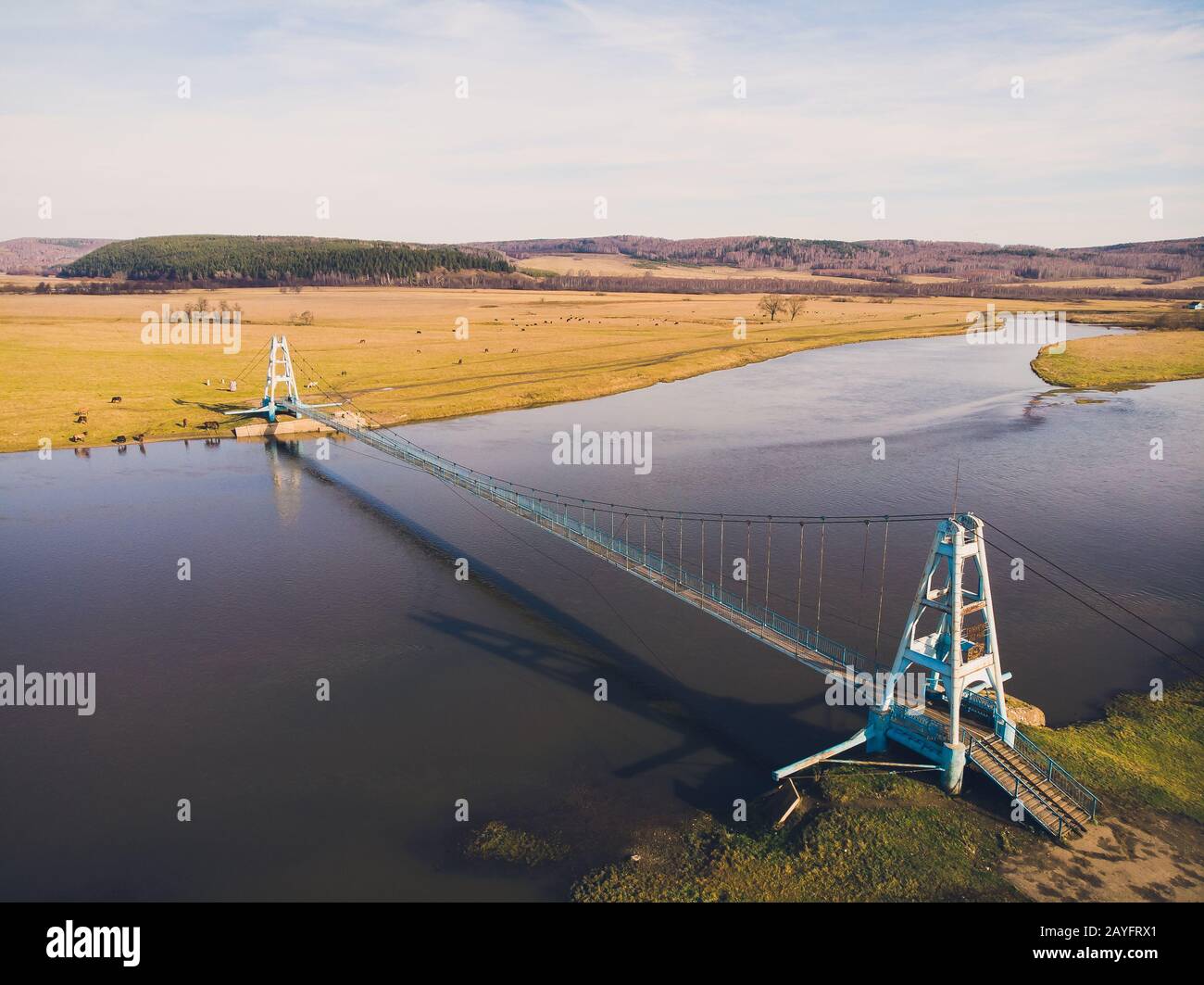 Aerial amazing suspension bridge in hi-res stock photography and images ...