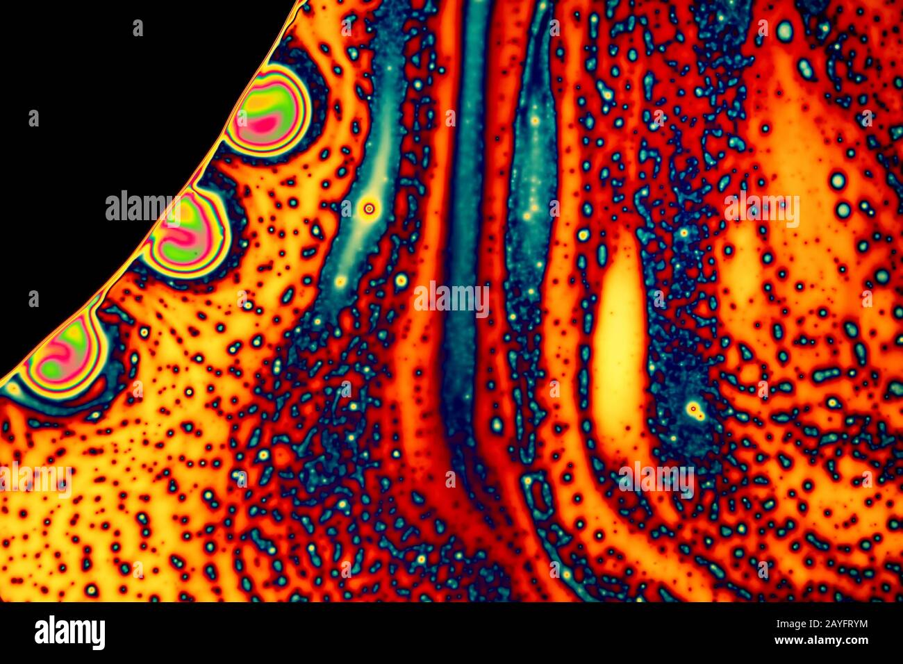 surface of a soap bubble with interference effect, Germany Stock Photo ...