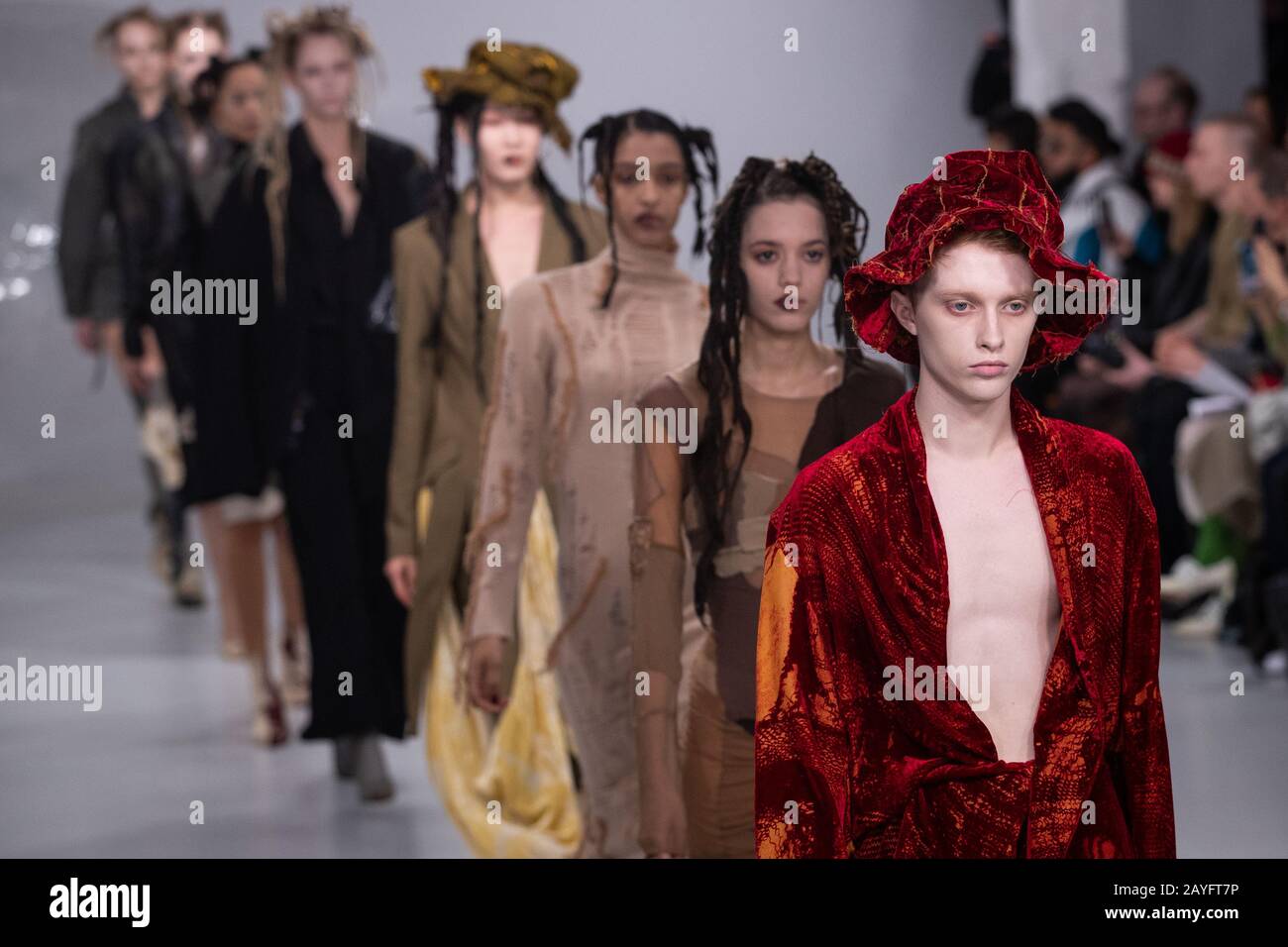 Models on the catwalk during the Underage at Fashion Scout as part of ...