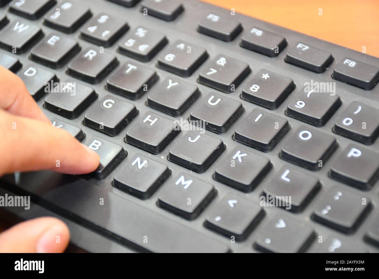 keyboard, office use, business, typing, keyboard on desk, black ...