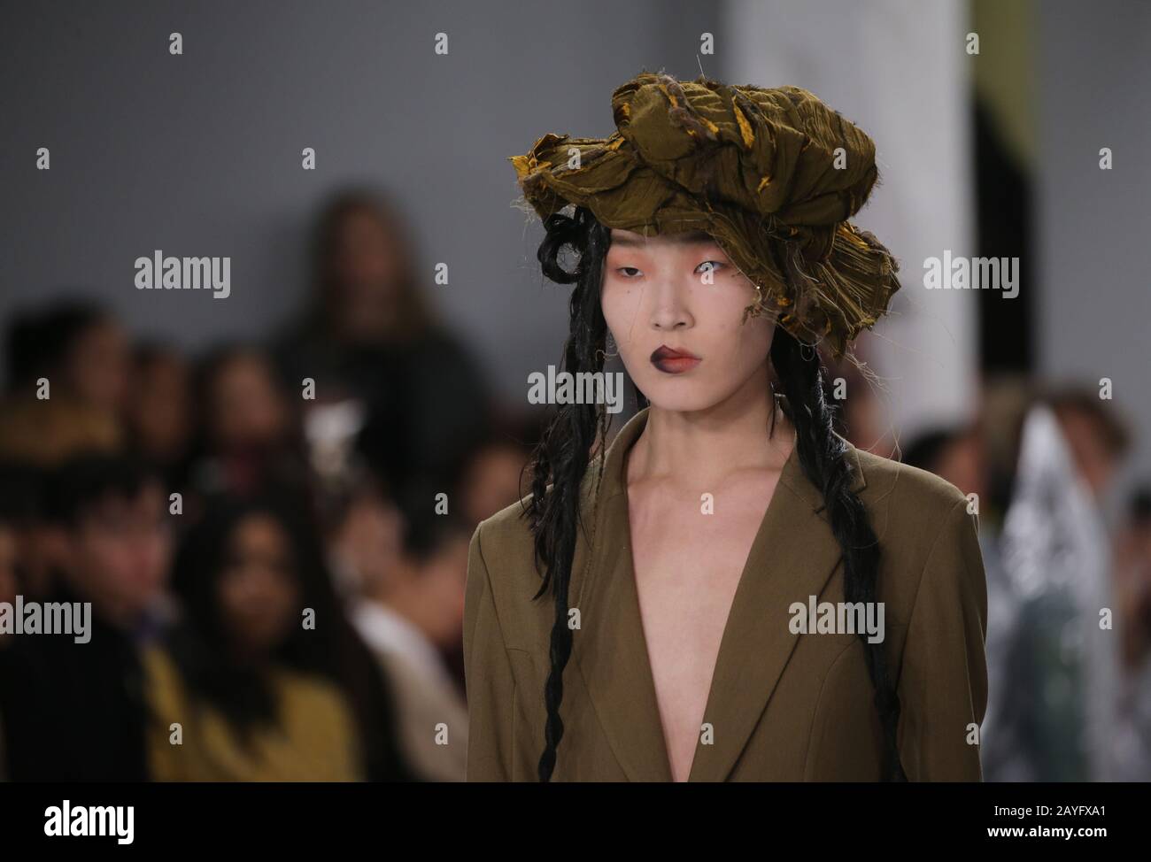 Models on the catwalk during the UNDERAGE at Fashion Scout as part of ...