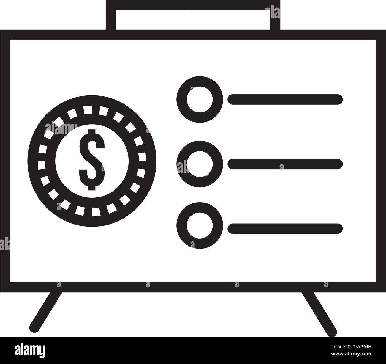 paper financial document with coin line style Stock Vector Image & Art ...