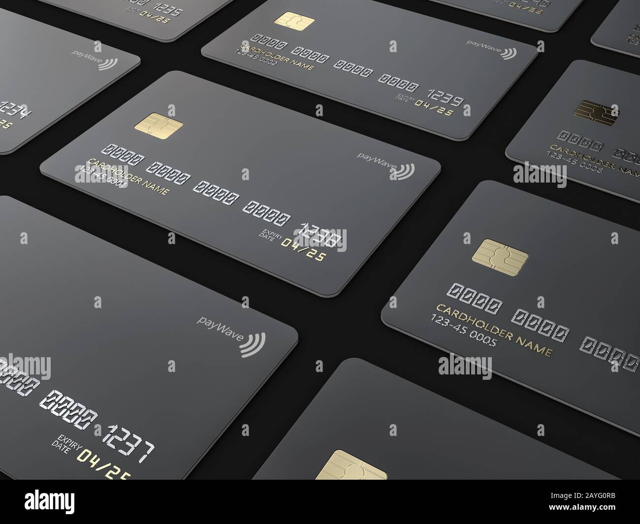3d Rendering of credit cards, clipping path include Stock Photo - Alamy