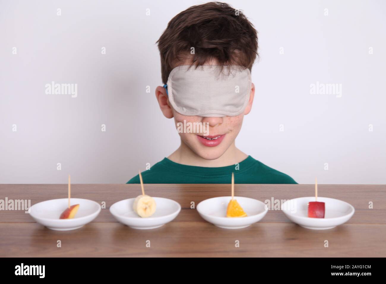 Blindfold taste test not liking food hi-res stock photography and ...