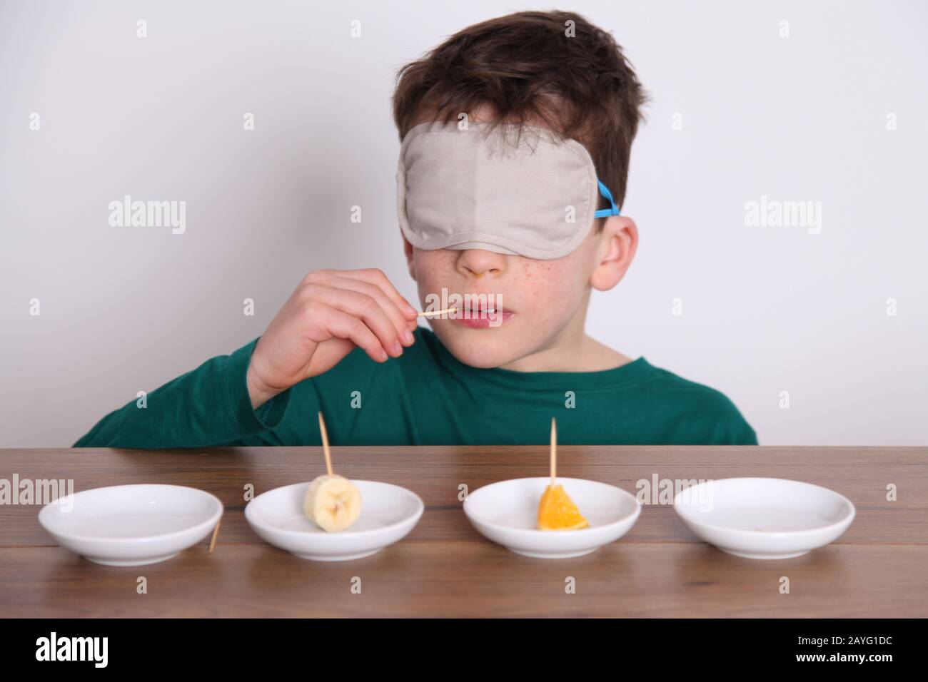 Blindfold taste test not liking food hi-res stock photography and ...