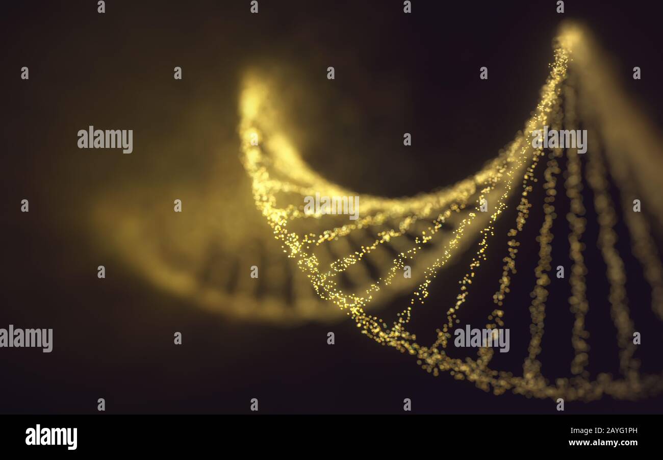 Colorful DNA molecule. Structure of the genetic code. Genetic Syndrome ...