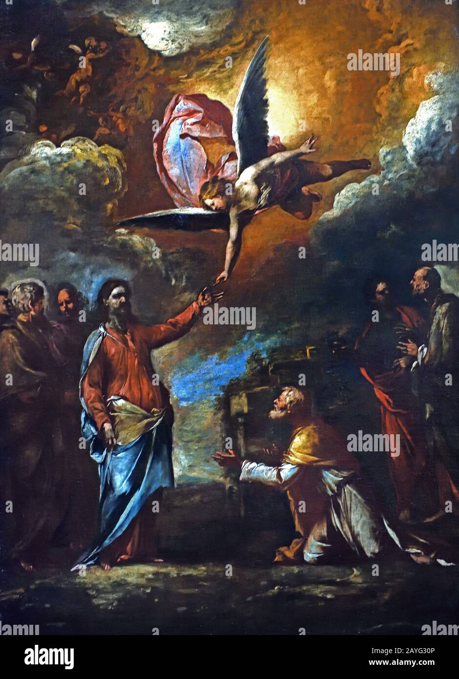 Keys to saint peter 1650 luca giordano hi-res stock photography and ...